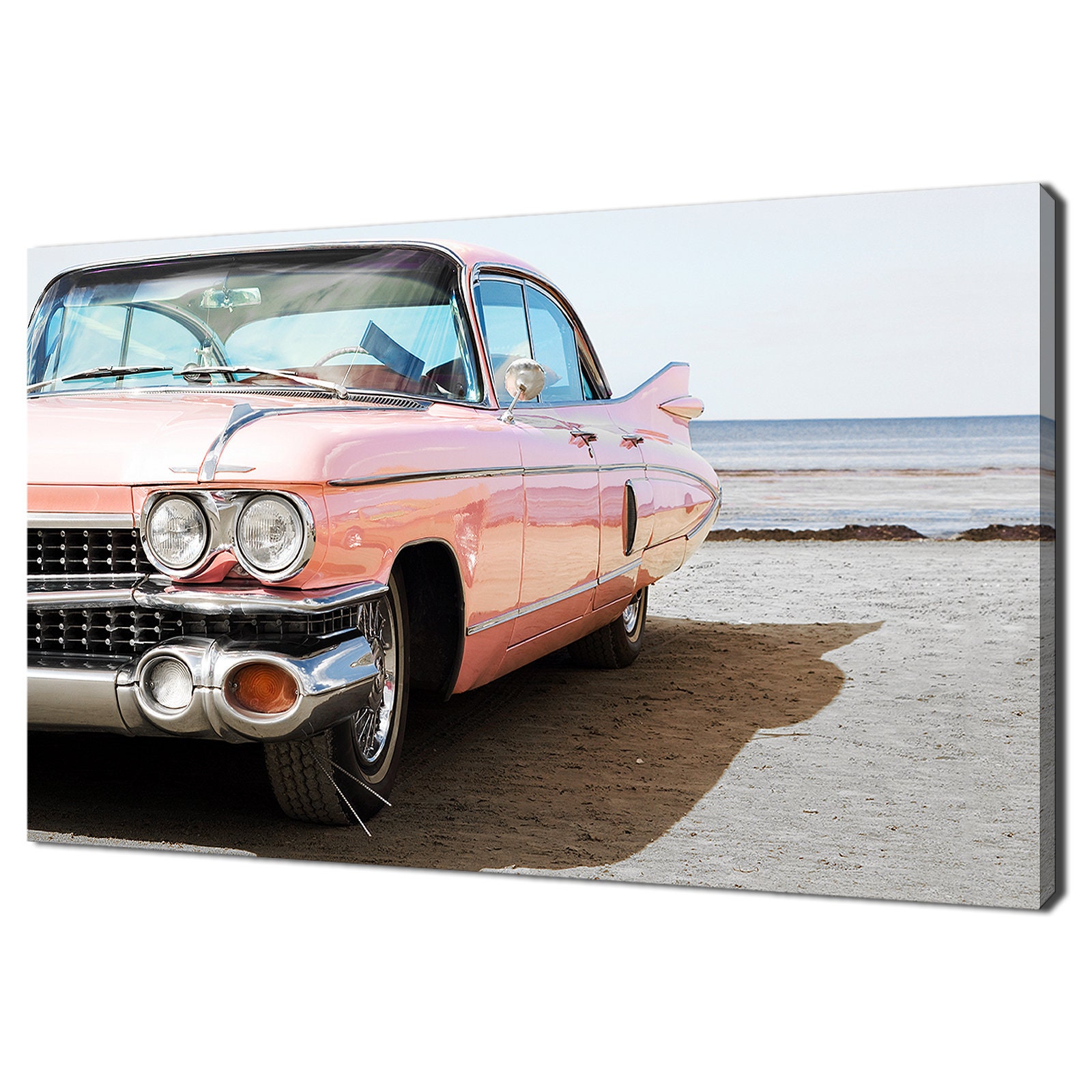 Cadillac At The Beach Painting