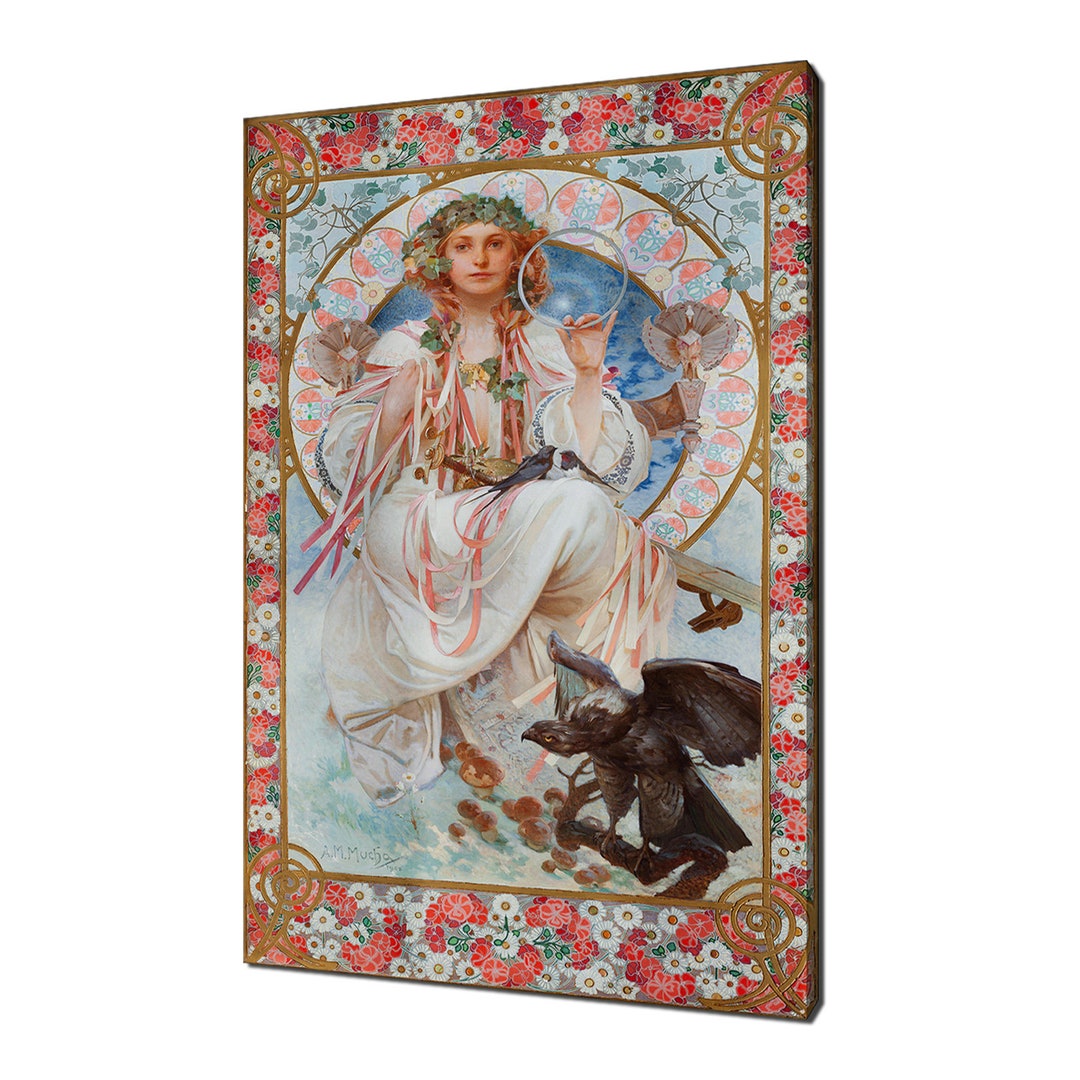 Alphonse Mucha Portrait of Josephine Crane-bradley as Slavia (1908) Art ...