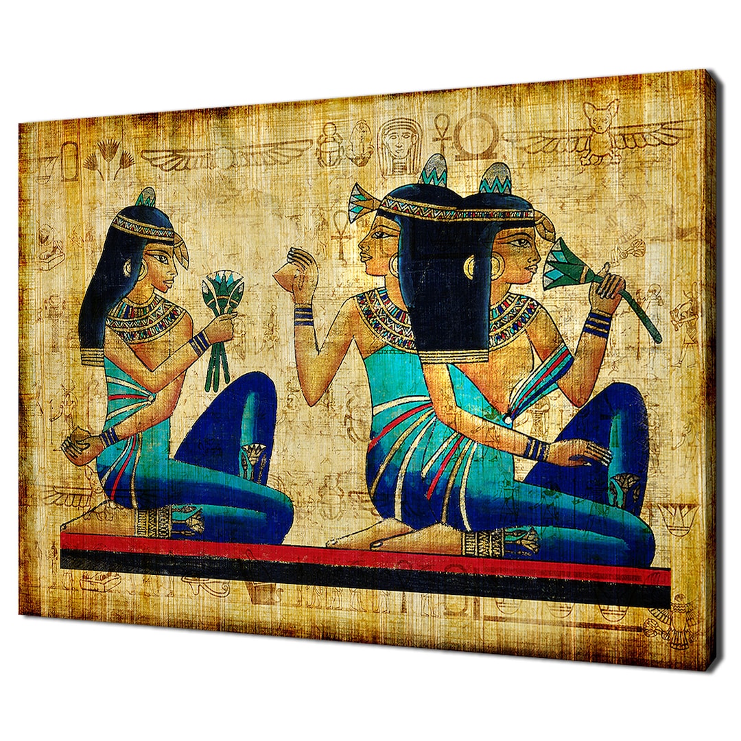 Ancient Parchment Old Egyptian Papyrus Modern Design Home Decor Canvas ...