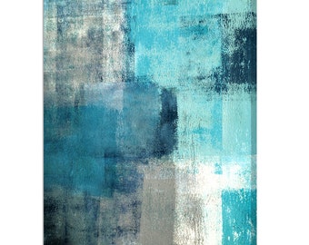 Teal Painting | Etsy