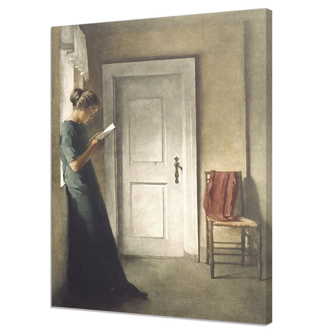 Woman Reading in the Sunny Room 1913 Ilsted Reproduction, Vintage ...