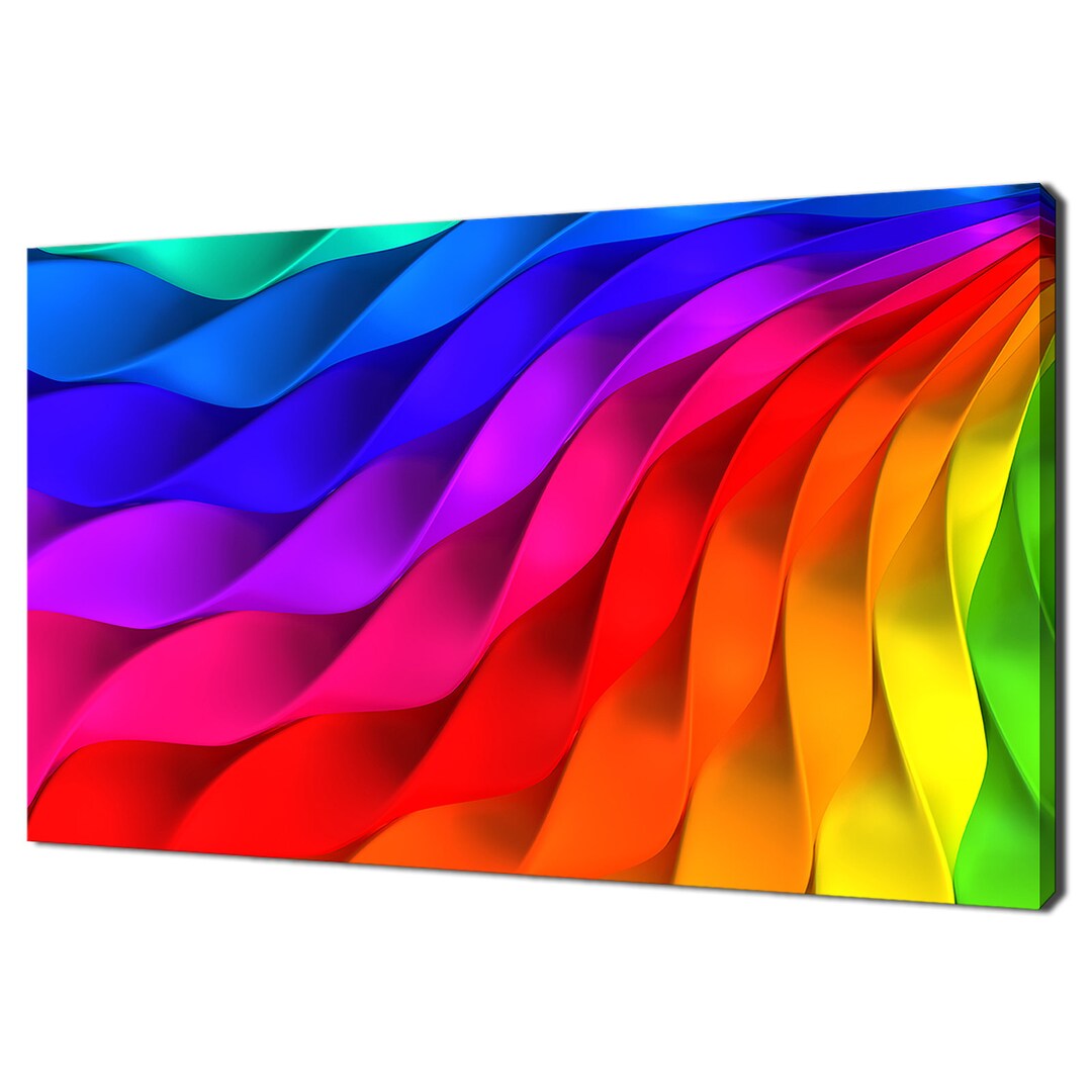 Rainbow Colourful Twisted Stripes Abstract Modern Design Home Decor ...