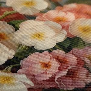 Primrose Flowers Bouquet Canvas Print Wall Art, Modern Floral Design ...
