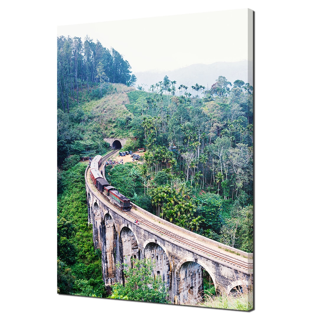 Train Crossing Over Nine Arches Landscape Modern Home Decor Canvas ...
