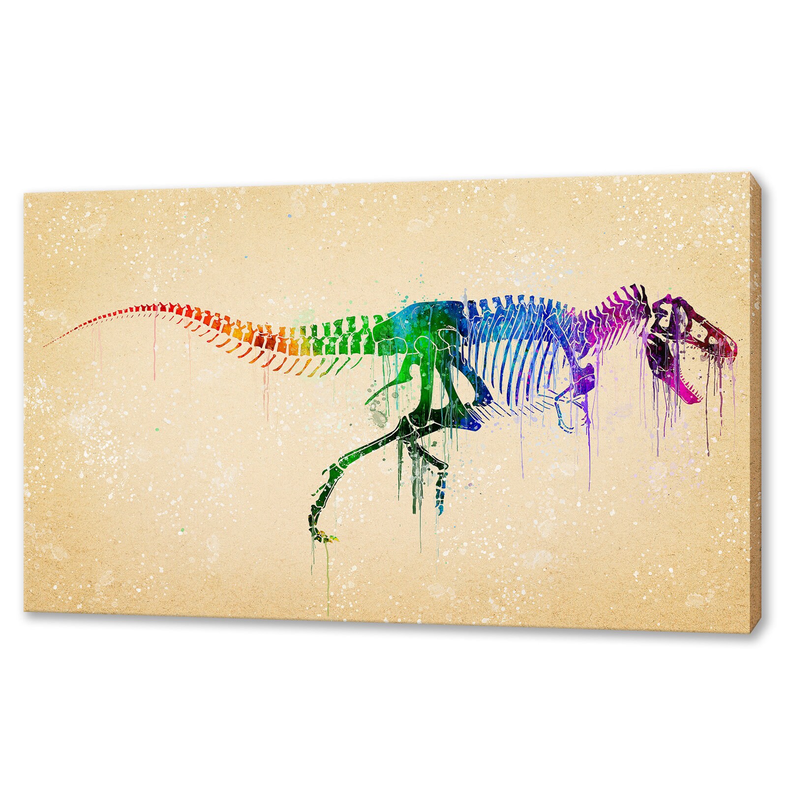 Tyrannosaurus Rex Skeleton Dinosaur Rainbow Colourful - Etsy