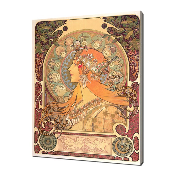 Alphonse Mucha Zodiac 1896 Art Nouveau Reproduction Modern - Etsy