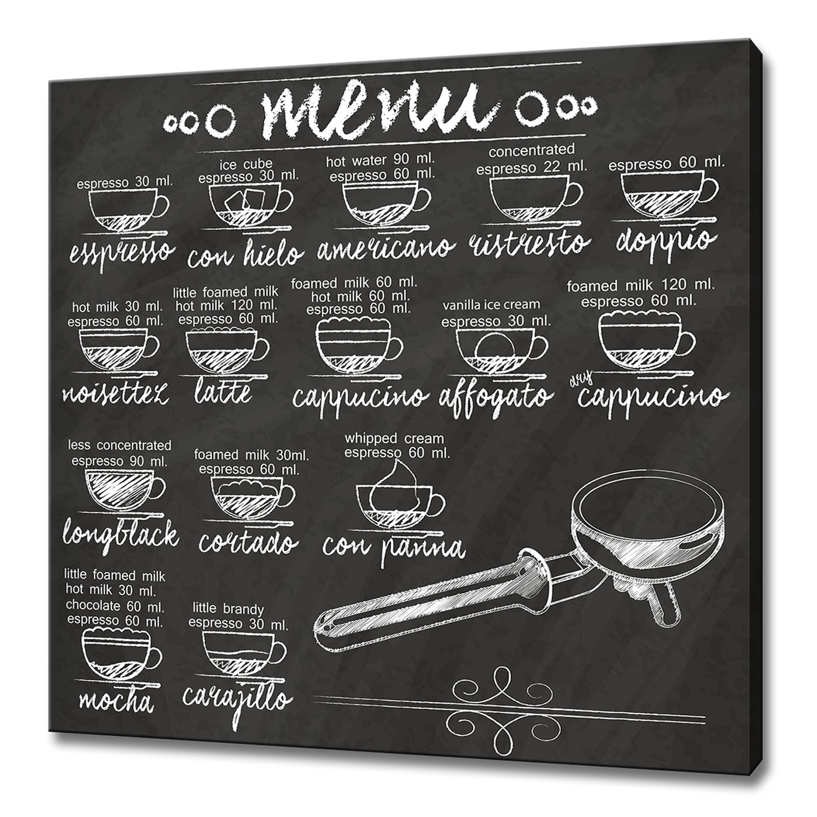 Coffee Menu on Chalkboard Kitchen Modern Design Home Decor - Etsy