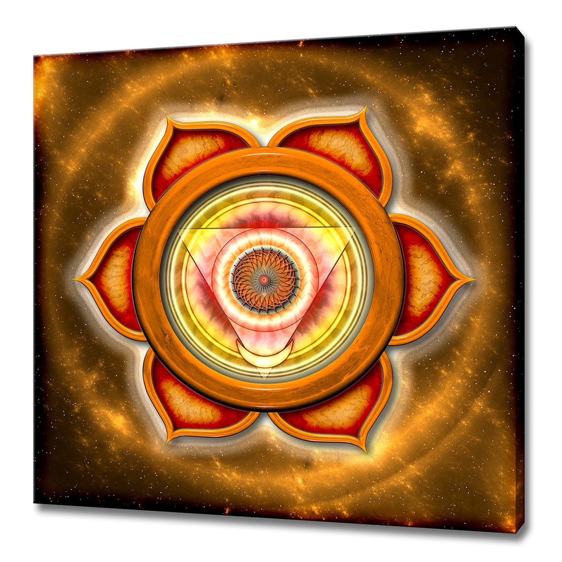 Orange Sacral Chakra Mandala Symbol Energy Modern Design Home - Etsy
