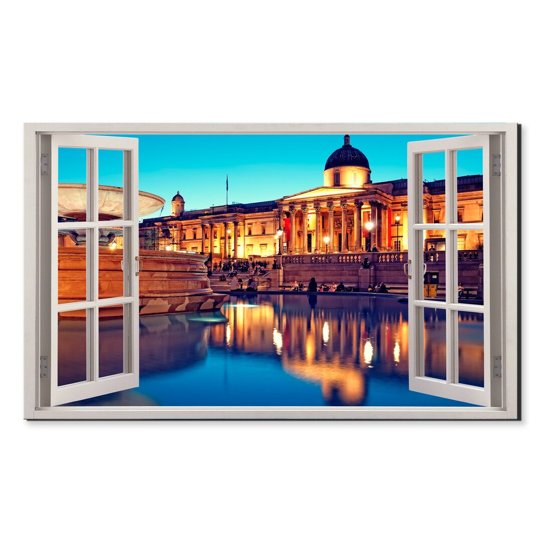 The National Gallery London Window View, Window Frame Style Modern ...