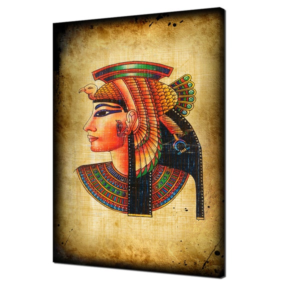 Ancient Egyptian Papyrus Cleopatra Modern Design Canvas Print | Etsy