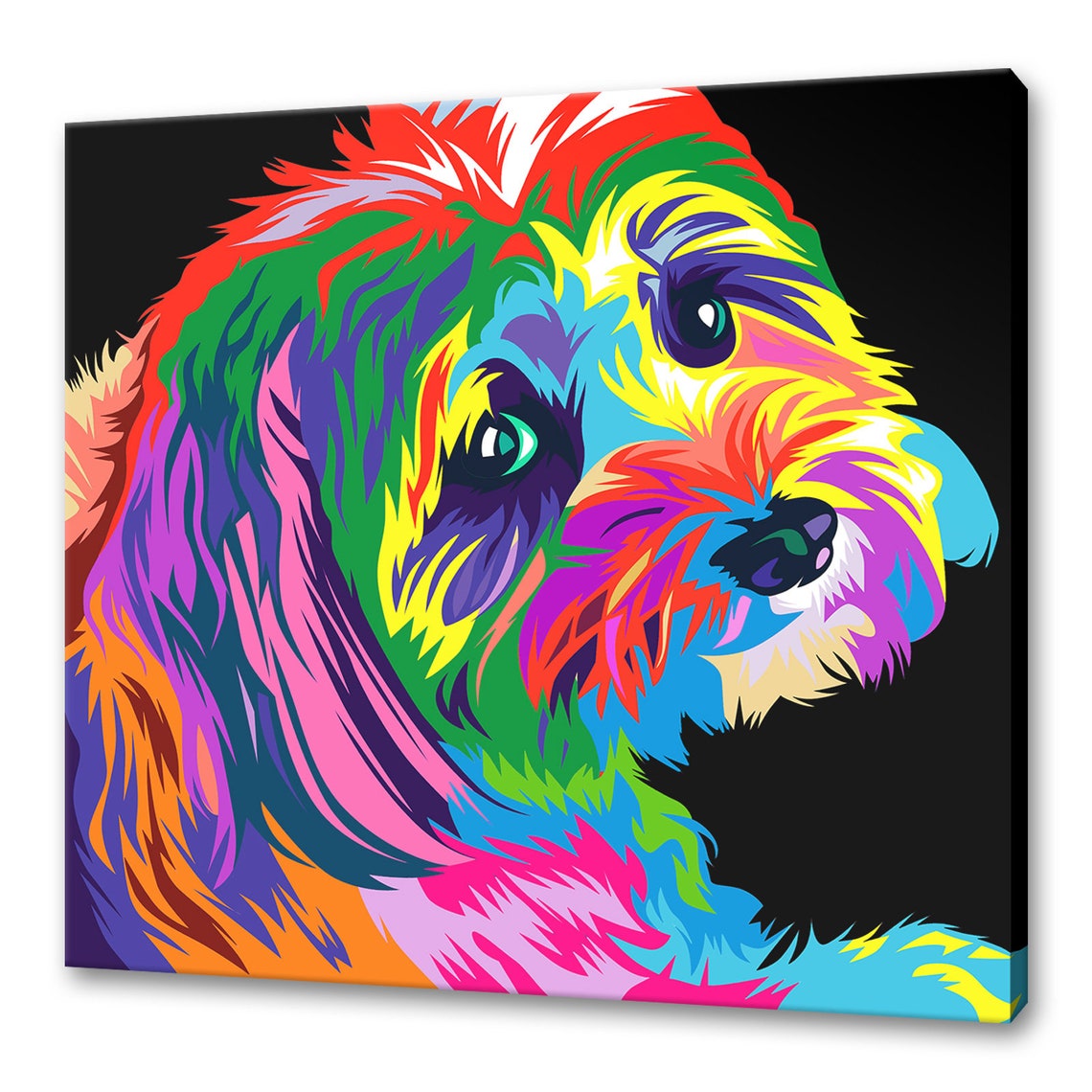 Colourful Collection of Dogs Many Designs Breeds Abstract Modern Home ...