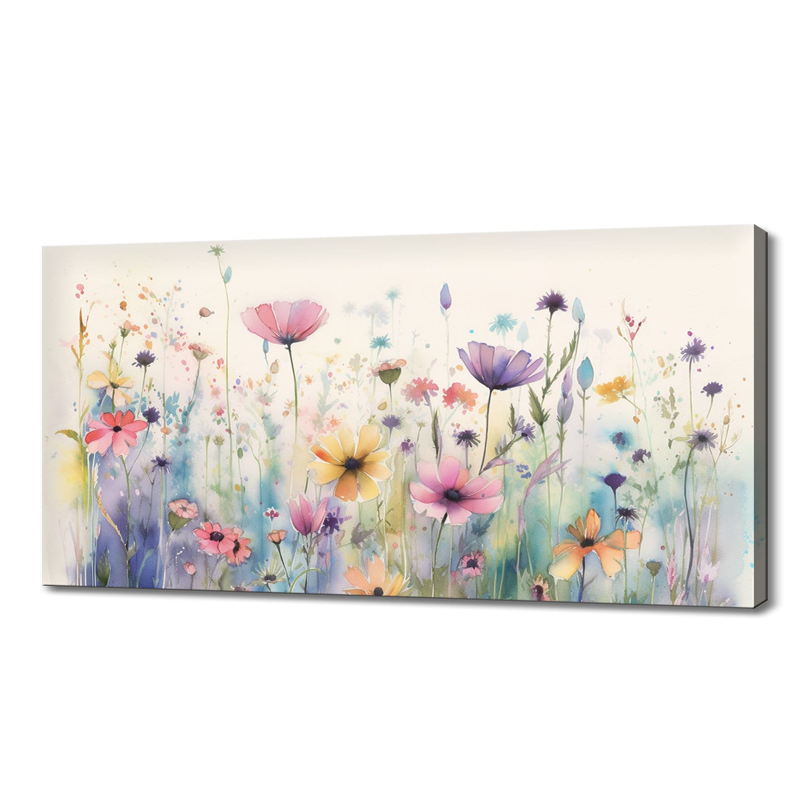 Beautiful Pastel Coloured Spring Wild Flowers Field Meadow, Colourful ...