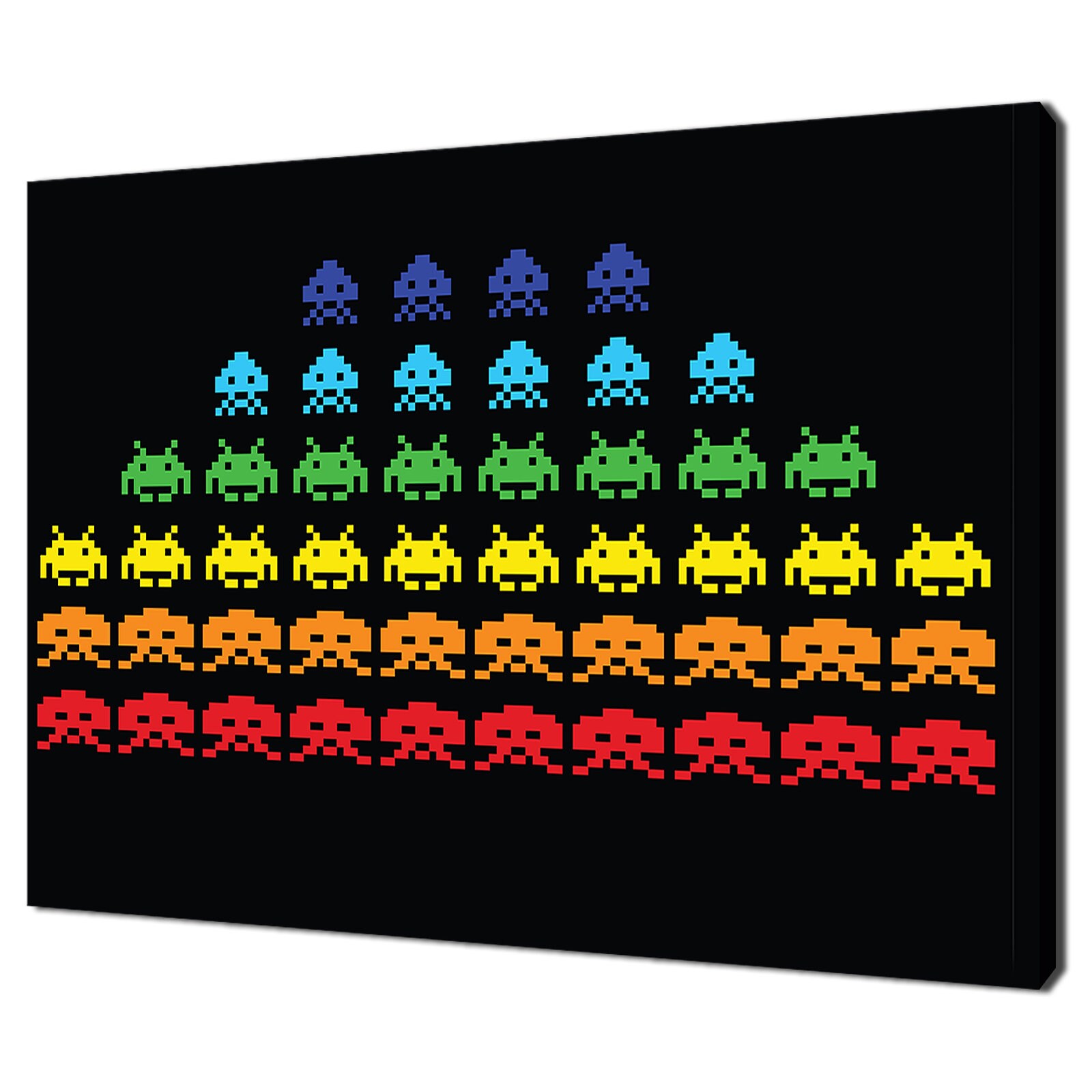 Colourful Rainbow Space Invaders Vintage Game Modern Design - Etsy