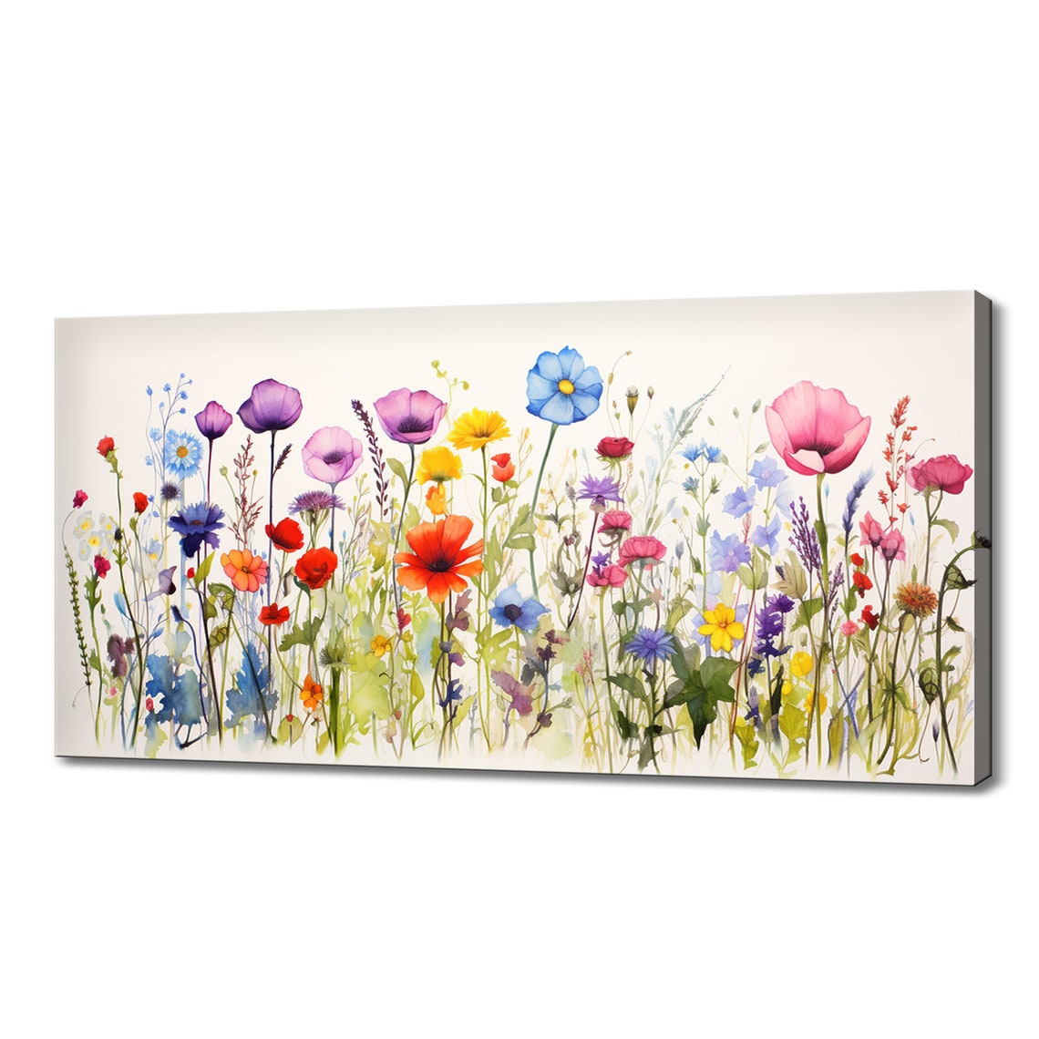 Beautiful Bright Coloured Spring Wildflowers Field Meadow, Colourful ...