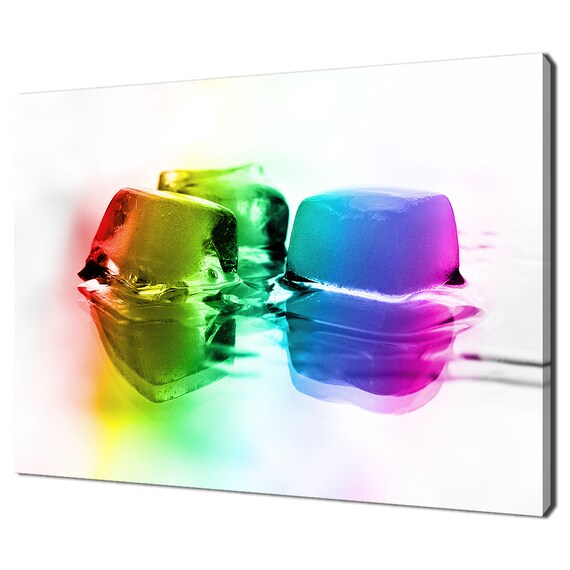 Colourful Rainbow Melting Ice Cubes Kitchen Modern Design Home | Etsy