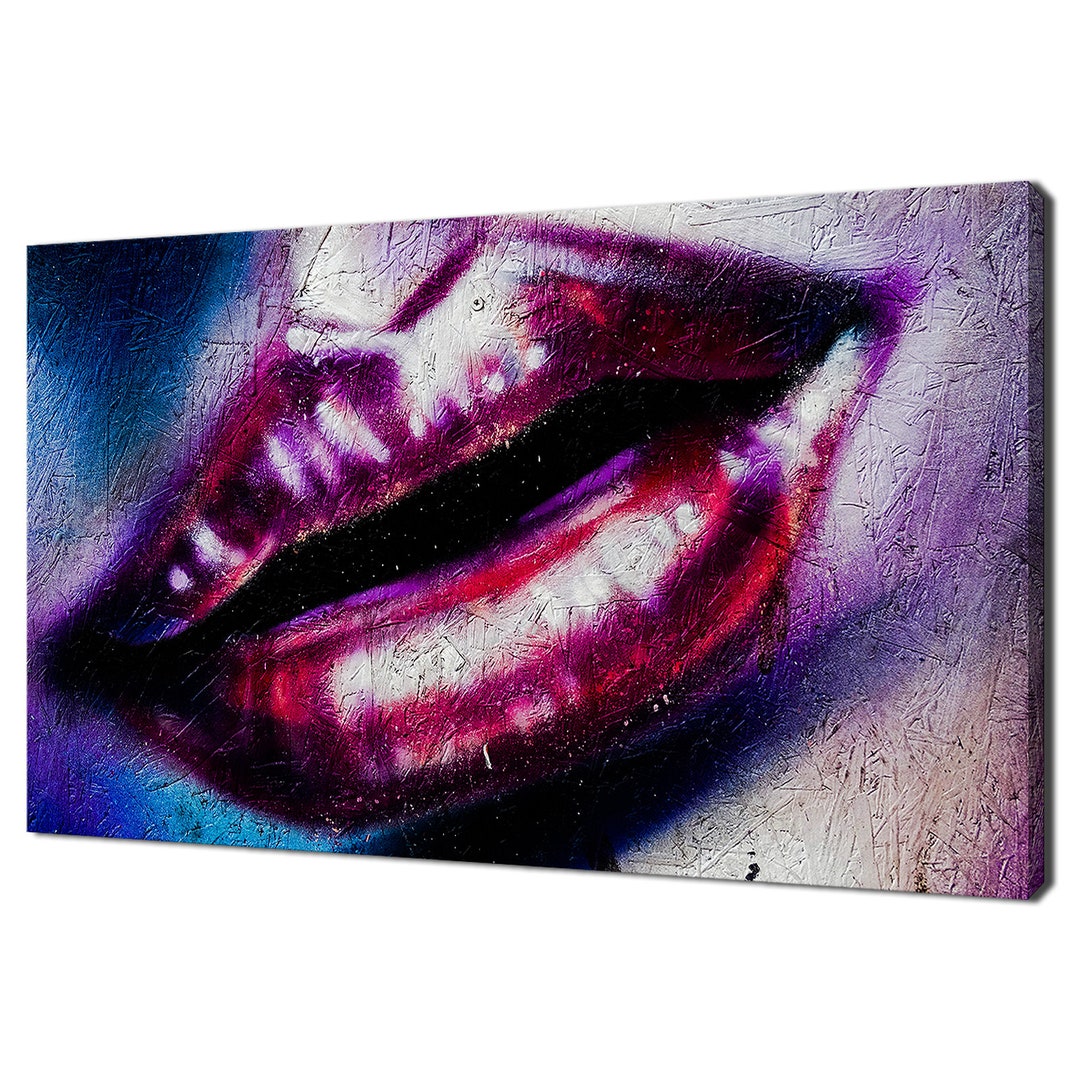 Atemberaubende Rot Rosa Sexy Lippen Modernes Design Wohnkultur Leinwand Druck Wand Kunst Bild ...