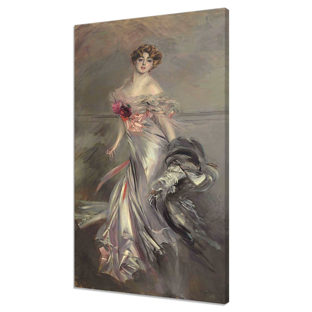 Portrait of Woman in Silky Dress (1905) Giovanni Boldini Reproduction ...