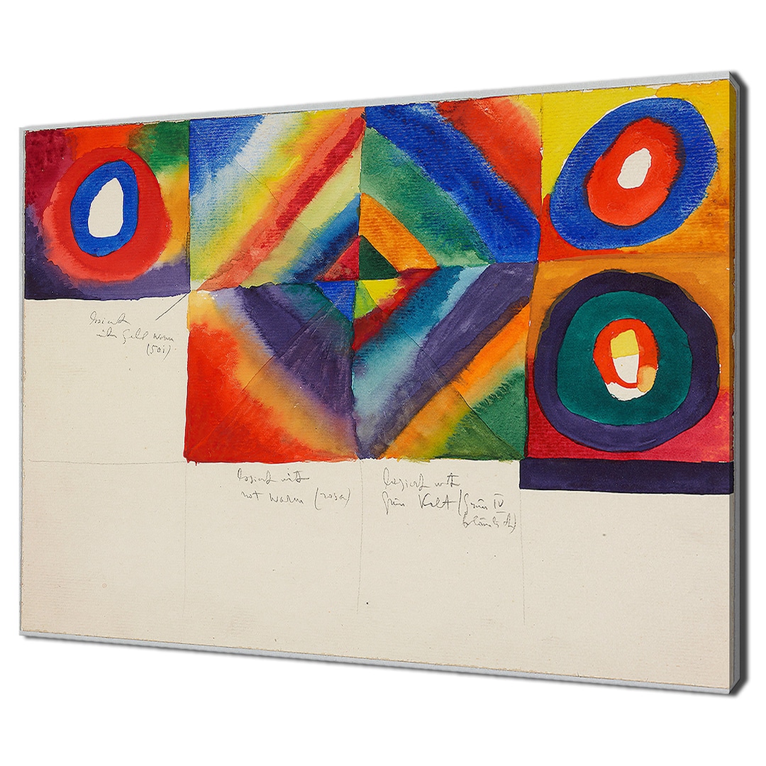 Wassily Kandinsky Color Studies With Information on Painting Technique ...