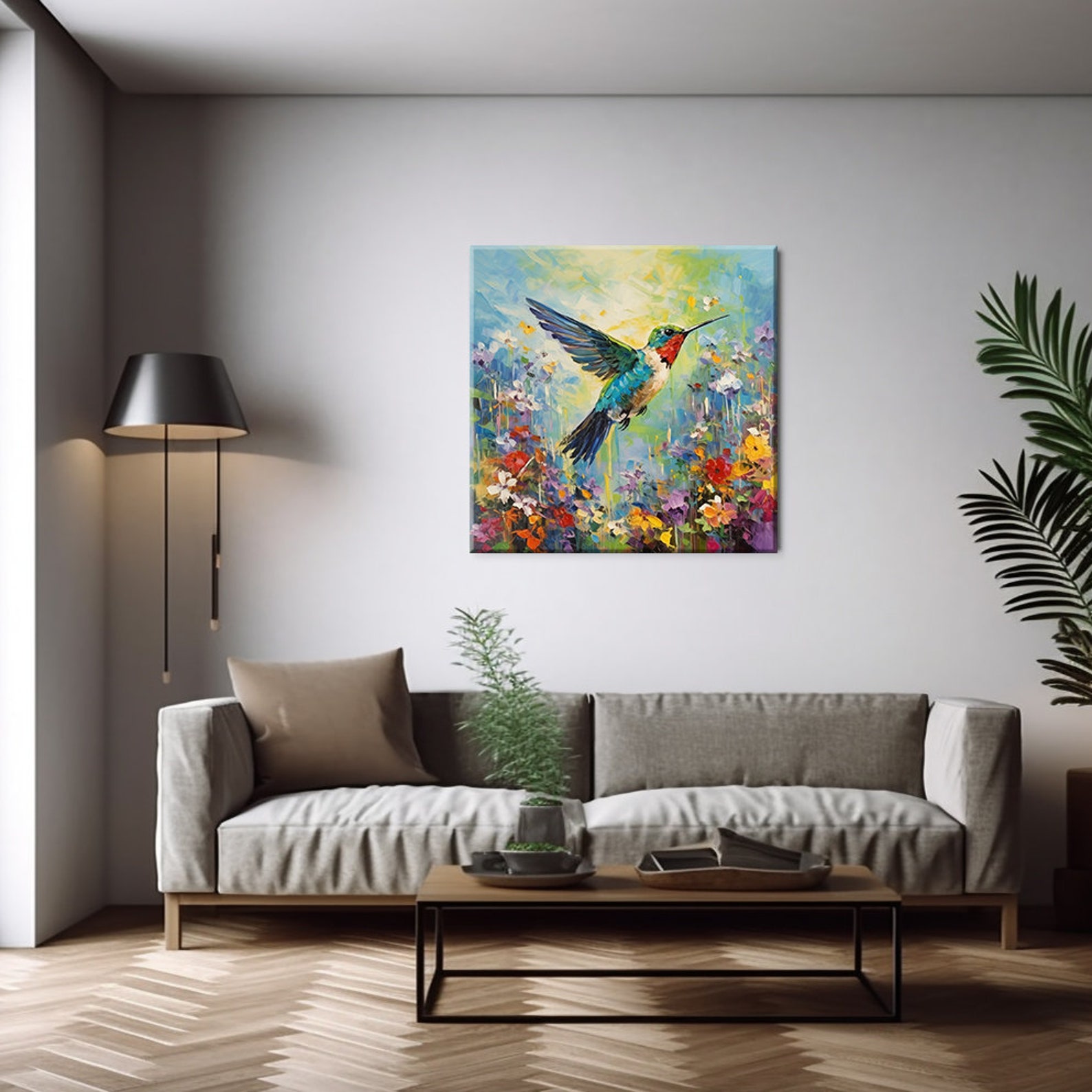 Flying Hummingbird Canvas Print, Gift for Hummingbird Bird Lover ...