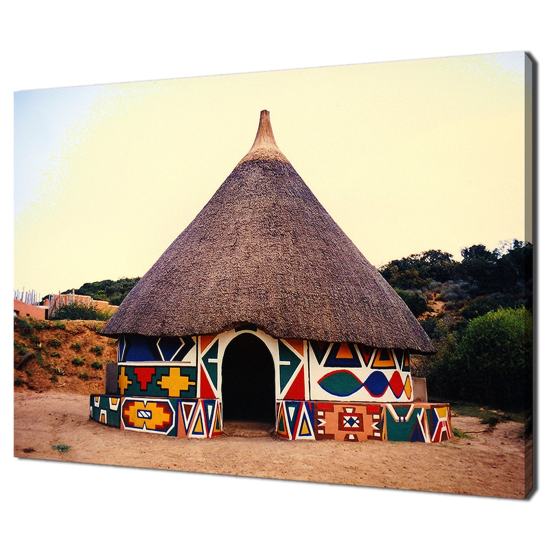 Beautiful Colourful Traditional Ethnic African Round Hut Modern Design ...