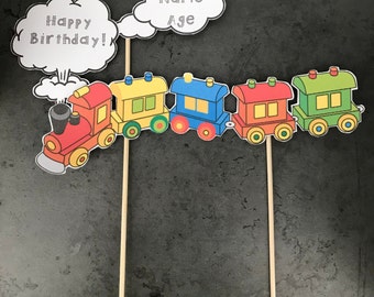 Train Cake Topper - Etsy