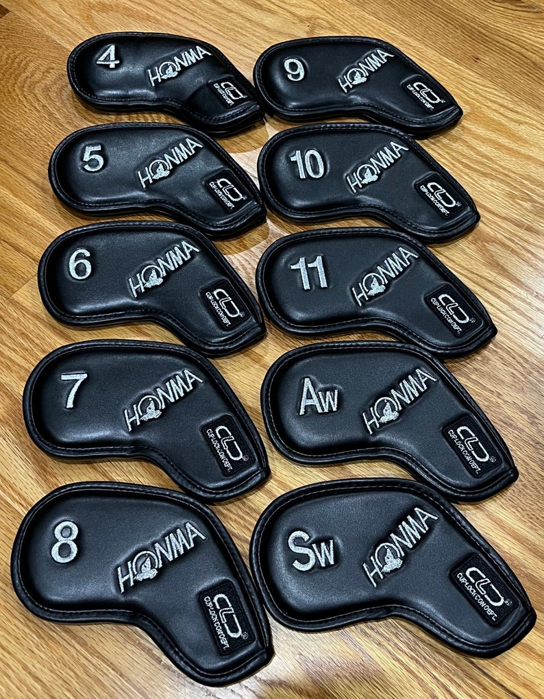 MAGNETIC Honma Iron Head Cover 10pcs 4-11, AW, SW (black & Silver) - Etsy