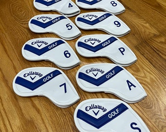 MAGNETIC Callaway Iron Head Cover 9 Pcs 4-P, A, S black & White - Etsy