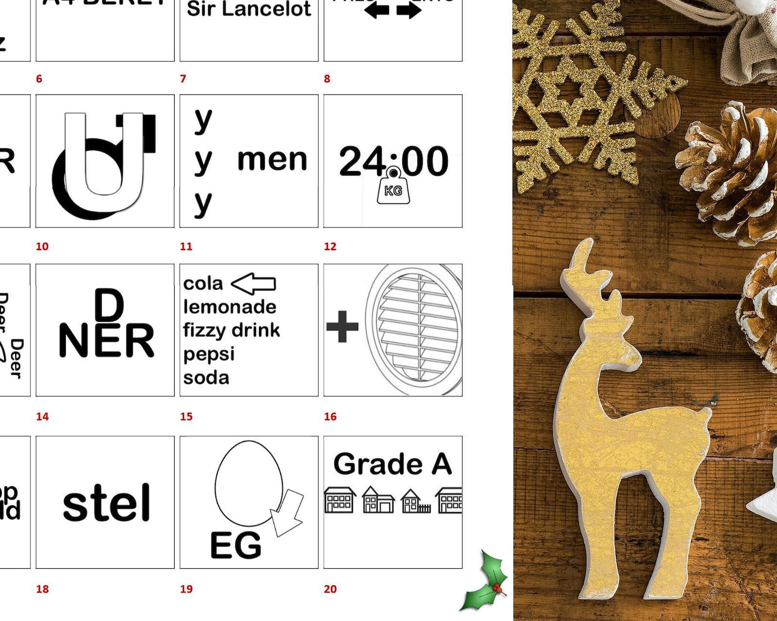 Brilliant Christmas Dingbats: A4 Printable Puzzle Sheet | Christmas ...