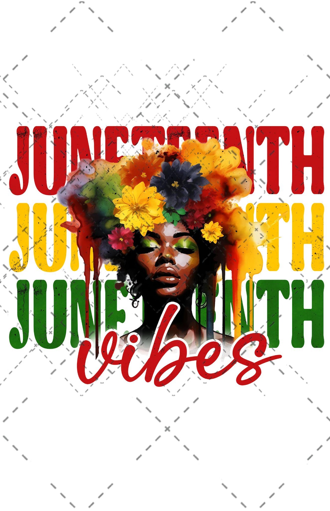 Juneteenth Vibes PNG | Afrocentric Sublimation Design (digital Download ...