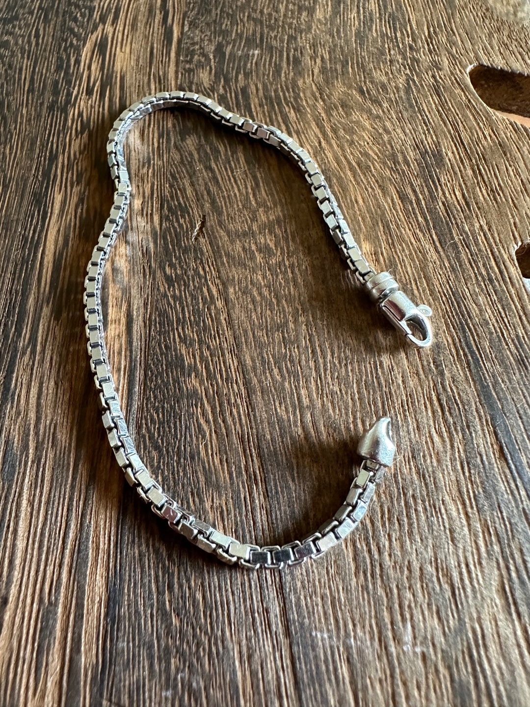 Sterling Silver Mejuri Square Box Chain Bracelet, 2.4mm - Etsy