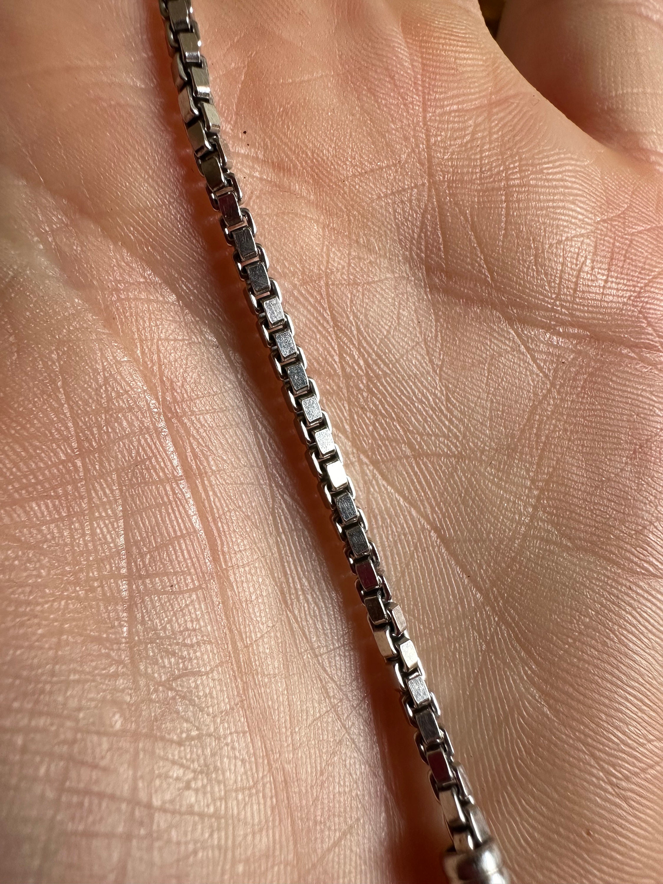 Sterling Silver Mejuri Square Box Chain Bracelet, 2.4mm - Etsy