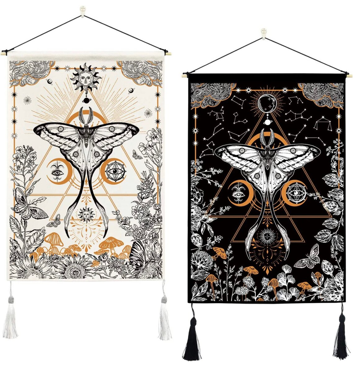 Psychedelic Moth Tapestry | Astrology | Lunar | Butterfly | Wall ...