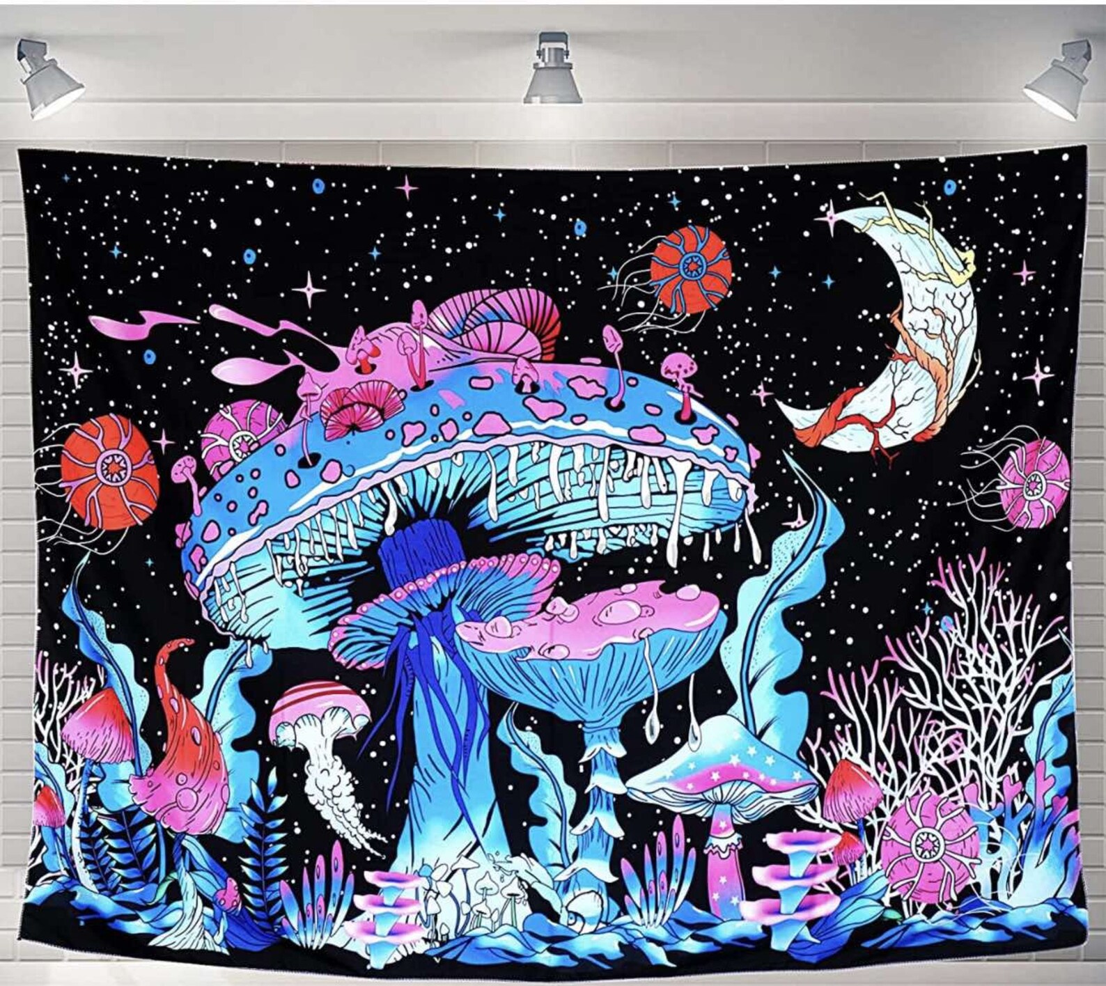 This is a Dark Tapestry,mush Room Tapestry, Trippy Tapestry Wall ...