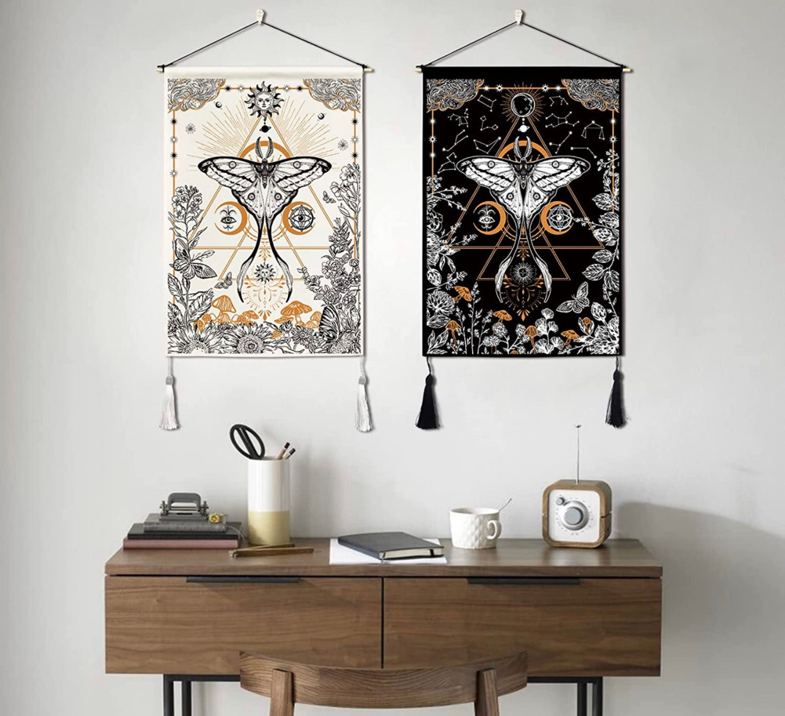 Psychedelic Moth Tapestry | Astrology | Lunar | Butterfly | Wall ...
