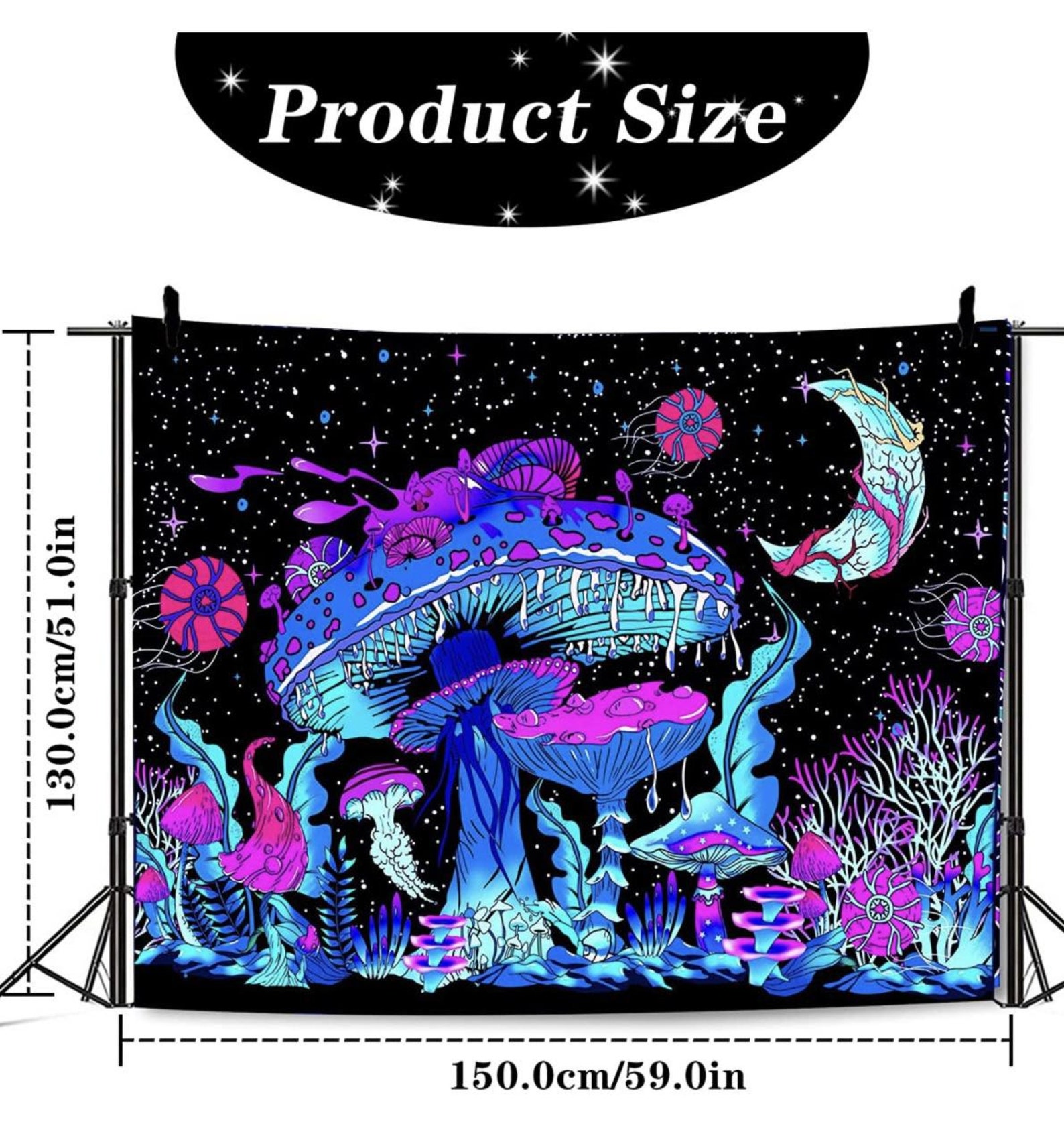 This is a Dark Tapestry,mush Room Tapestry, Trippy Tapestry Wall ...