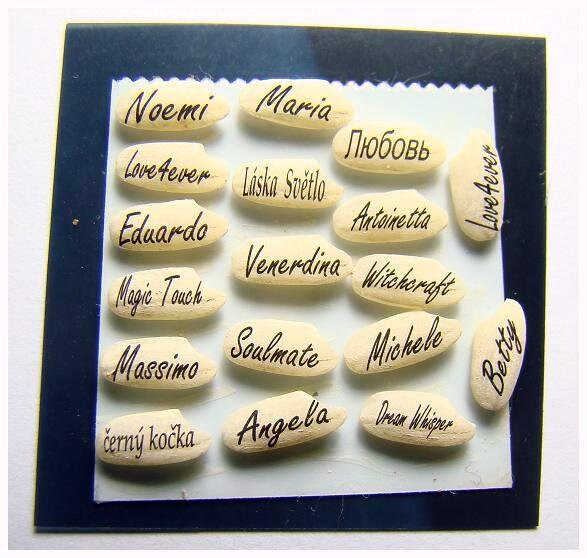 Unique Elegance: Your Name on a Grain of Rice, 14K Solid Gold ...