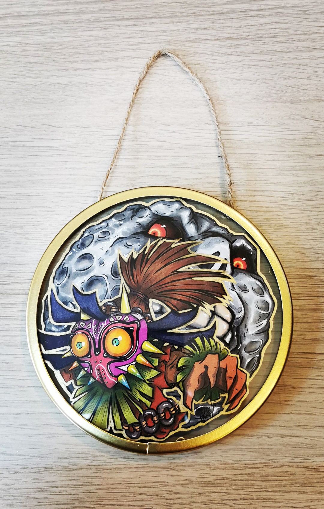 Framed Majora's Moon & Skull Kid Ornament Artwork (majora's Mask - the ...