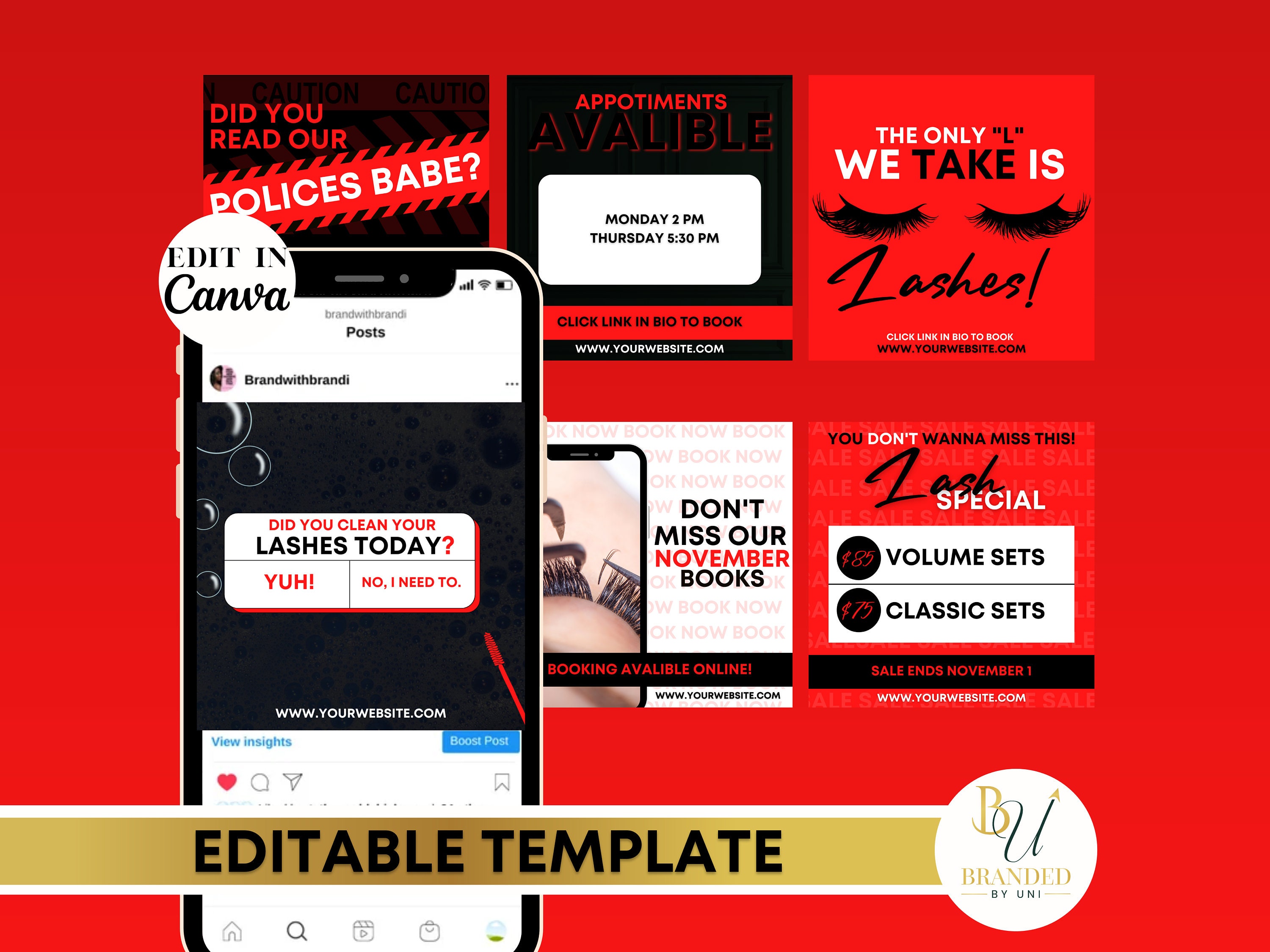 E-FLYER TEMPLATE SET Edit on Canva Social Media Engagement - Etsy