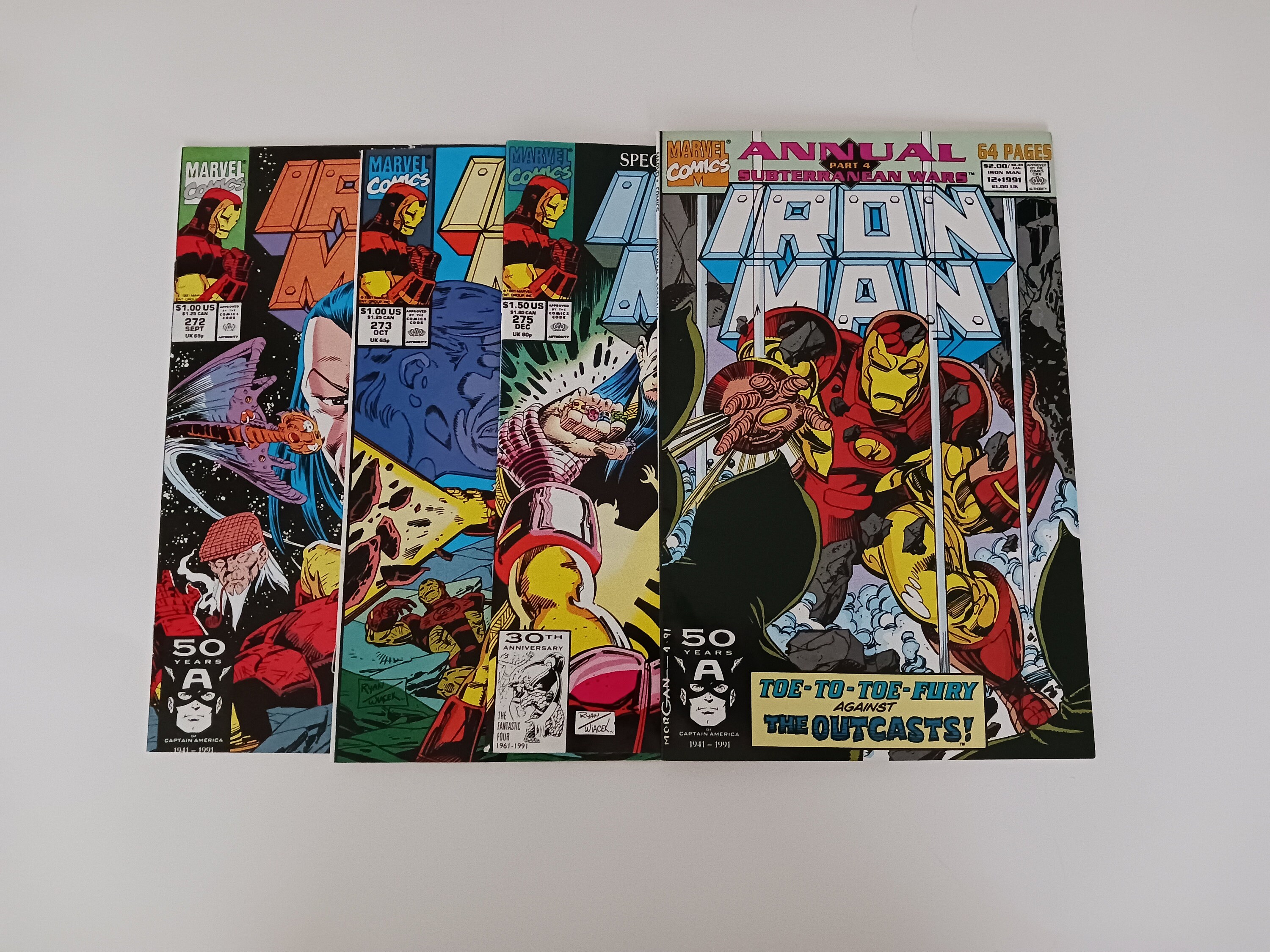 Iron Man Comics No 272, 273, 275 and Annual Part 4 Subterranean Wars ...
