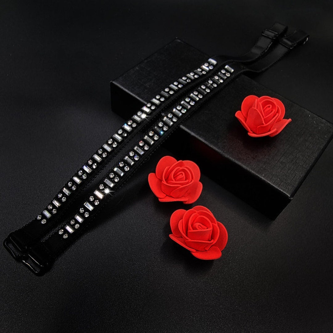 Decorative Bra Straps DIAMONDS Hand Made BS002387 - Etsy