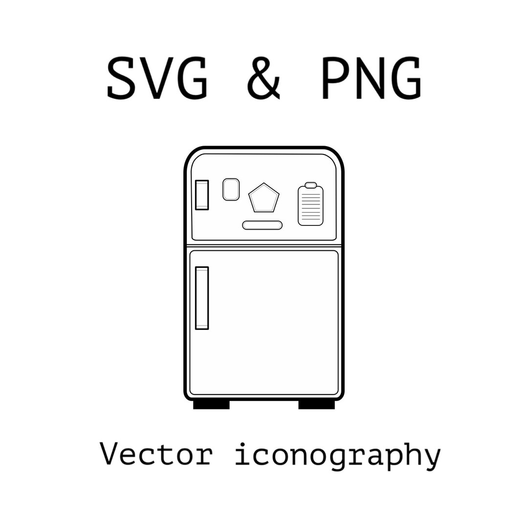 Home Appliances Iconography Fridge Vector Art as SVG and PNG - Etsy