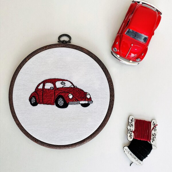 Vw Beetle Embroidery - Etsy