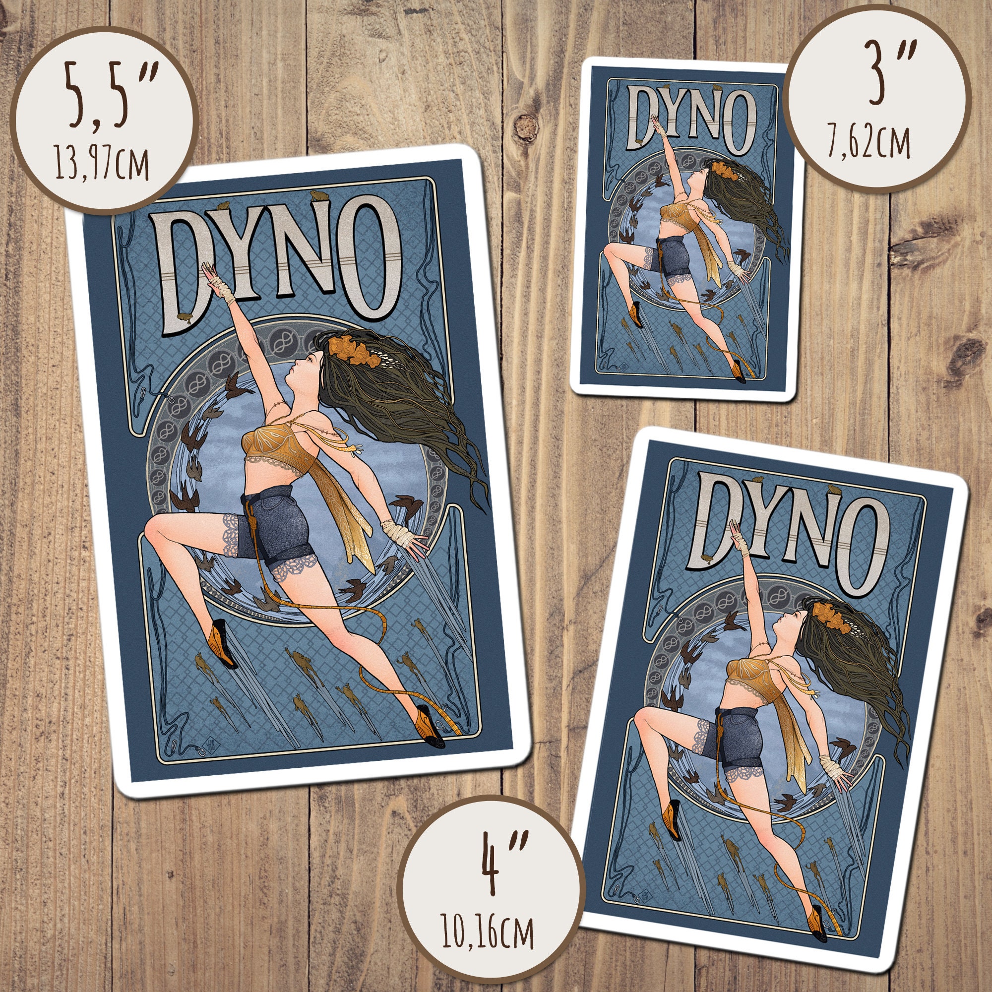 Rock Climbing Sticker, Art Nouveau Sticker, Rock Climbing Gift ...