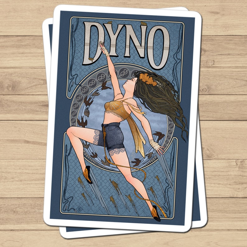 Rock Climbing Sticker, Art Nouveau Sticker, Rock Climbing Gift ...