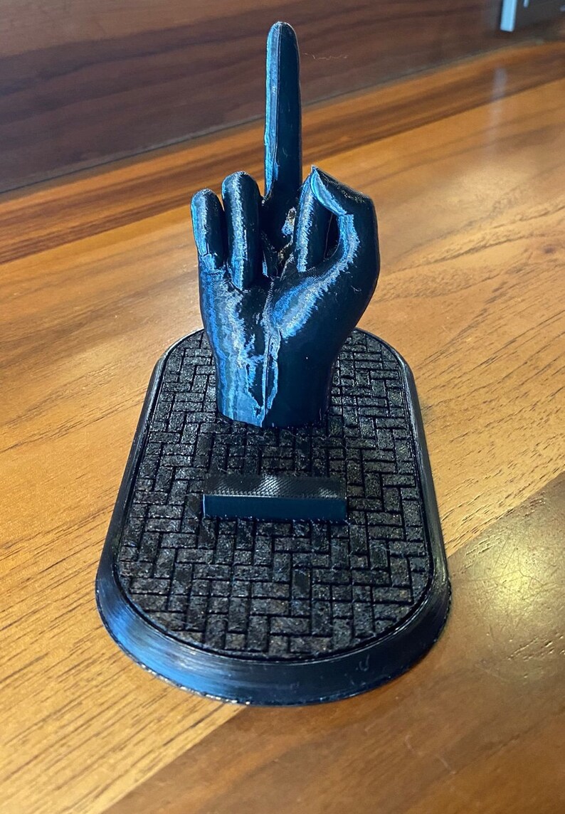 Middle Finger Gesture Phone Holder Wall Themed Base- Digital File- Stl ...