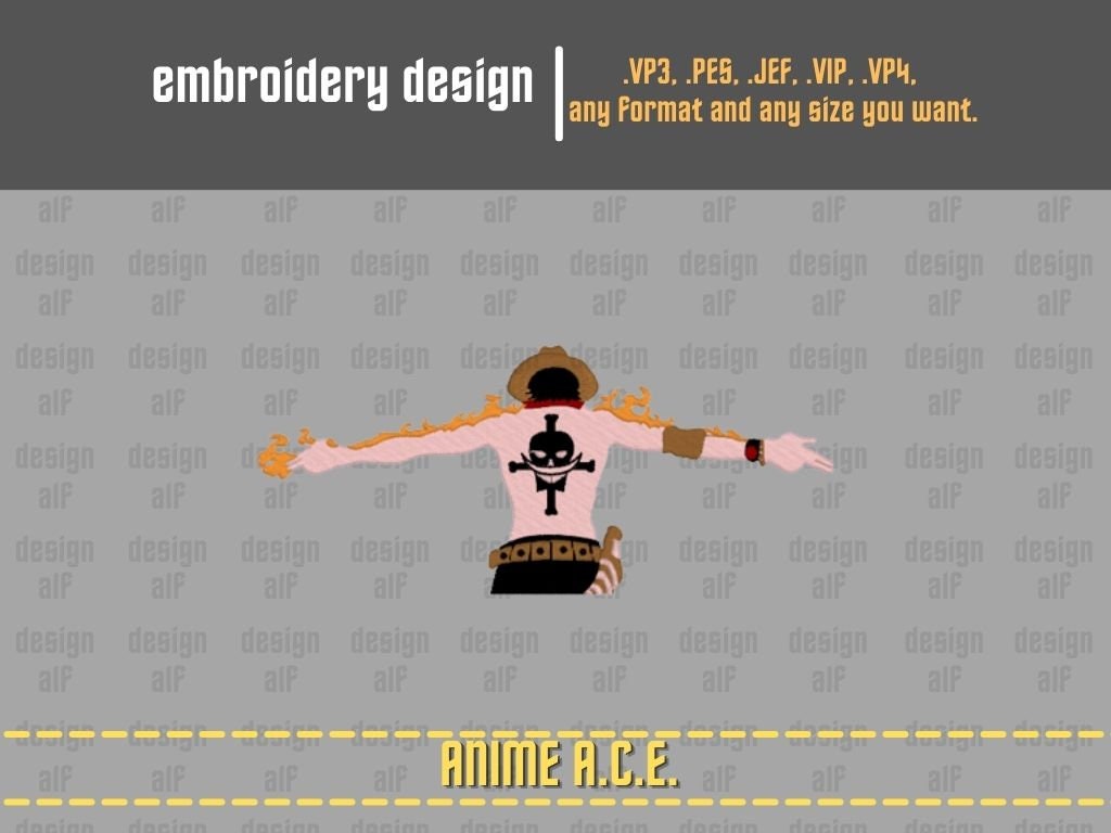 Anime Embroidery Design Anime Embroidery Designs Machine - Etsy