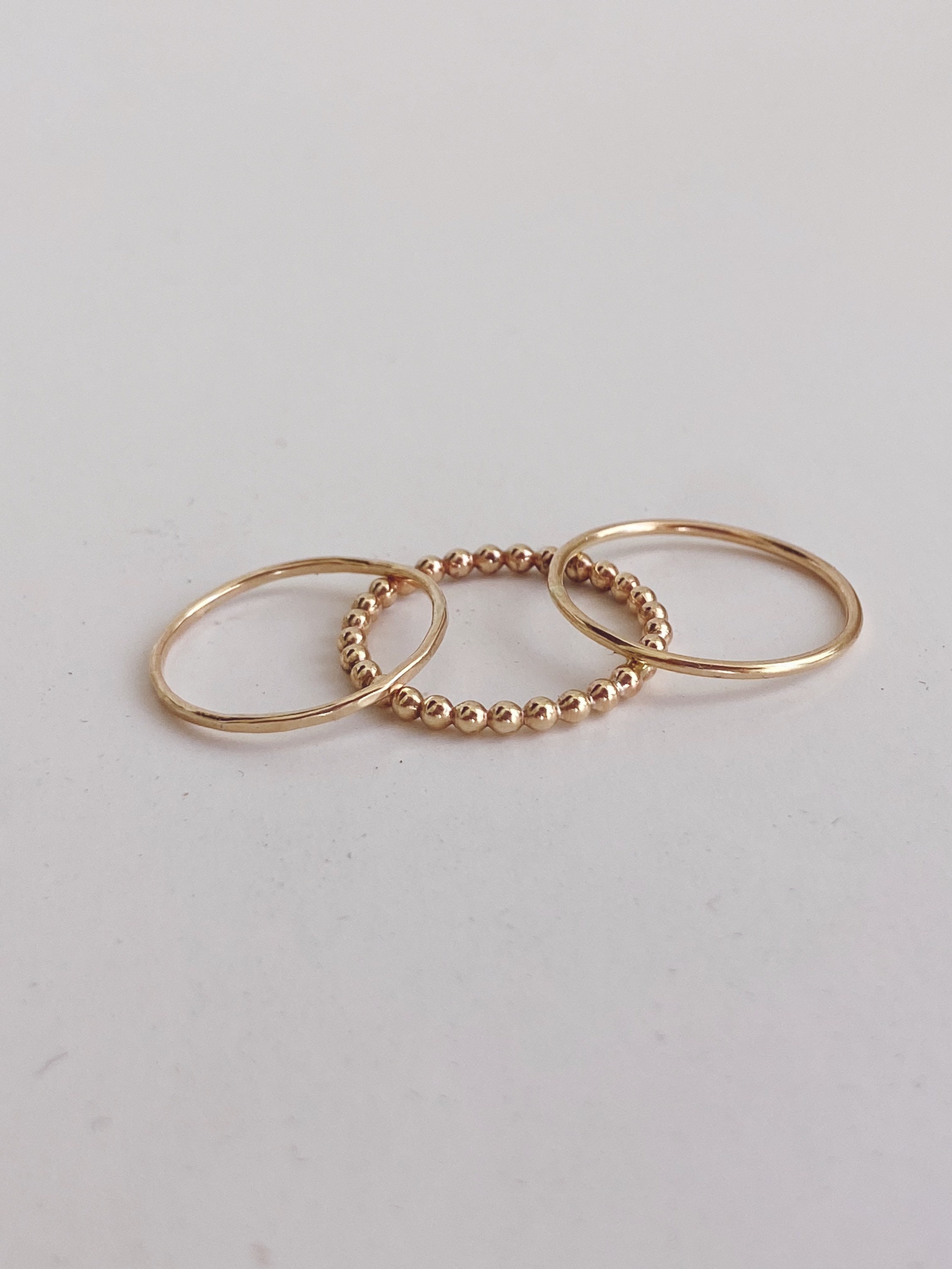 Stacking Ring Set 3 Stackable Rings Gold Fill Ring Stacked - Etsy