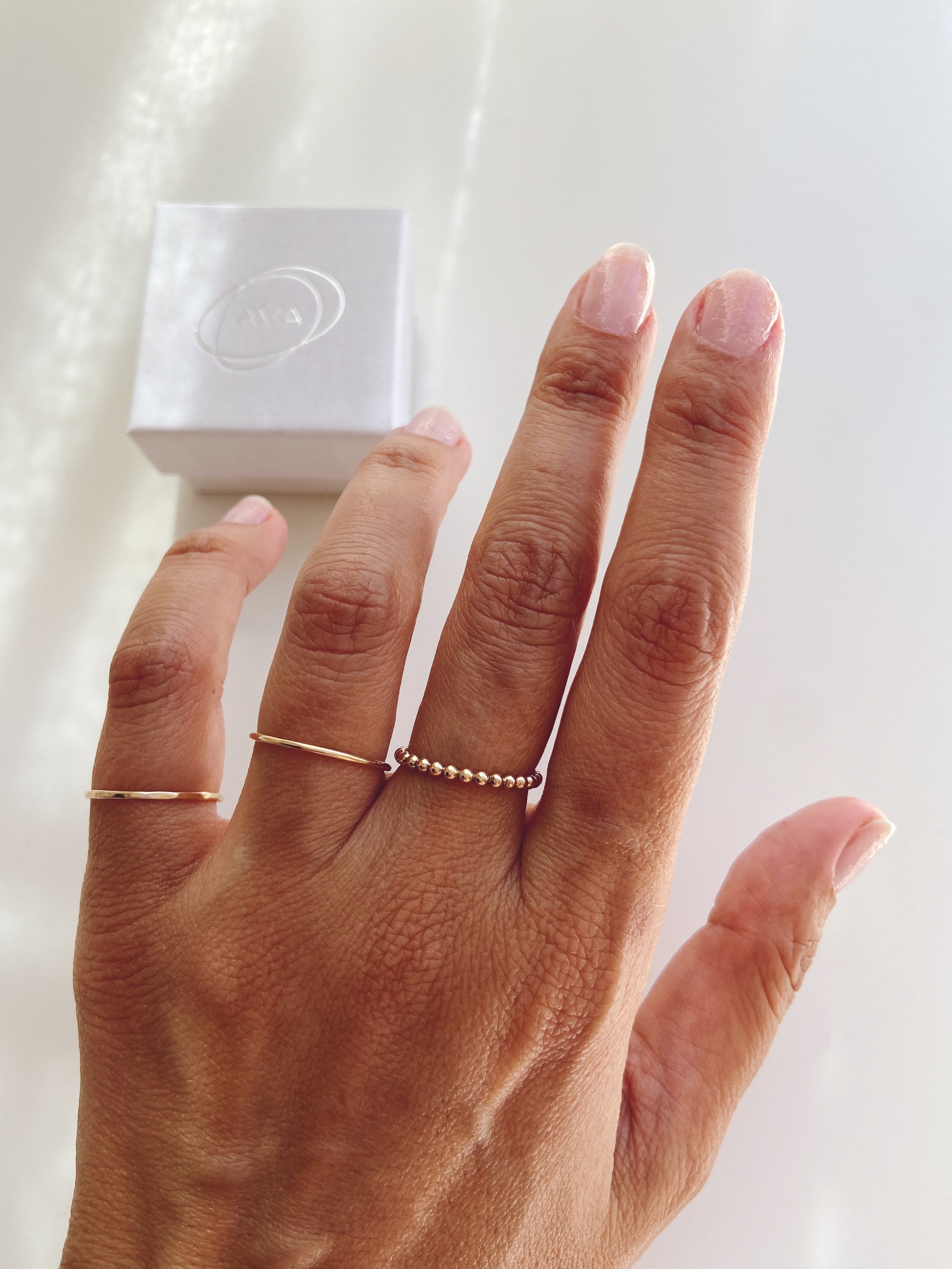 Stacking Ring Set 3 Stackable Rings Gold Fill Ring Stacked - Etsy