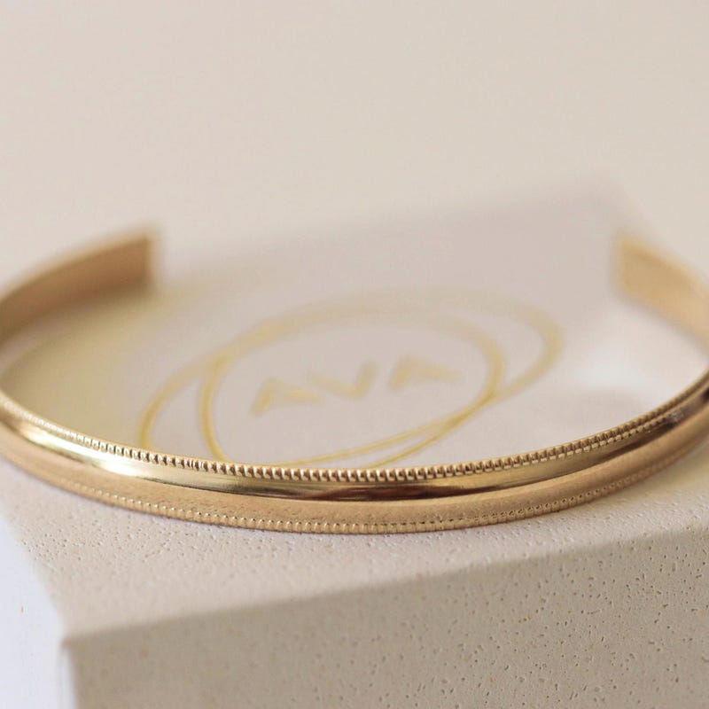Gold Dome Cuff Bracelet - Etsy