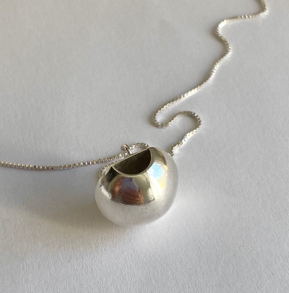 Essential Oil Diffuser Necklace Sterling Silver Necklace Gift for Mom Aromatherapy Diffuser Necklace Pendant Oil Diffuser Pendant Etsy